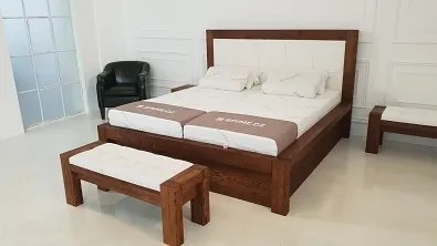 Postel Postelia MODENA Buk 180x200 - dřevěná postel z masivu o šíři 12x8 cm