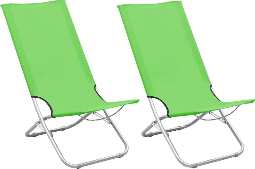 vidaXL Skládací plážové židle 2 ks textil [310381] Barva: Červená