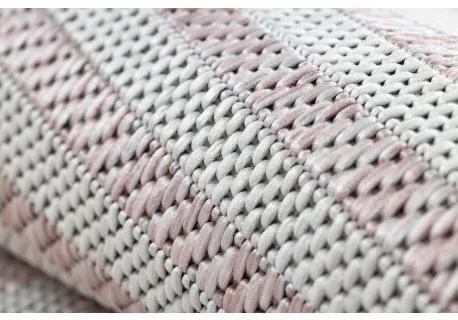 Dywany Luszczow Kusový koberec SISAL SION bludiště 22376 růžový / ecru Rozměr koberce: 140 x 190 cm