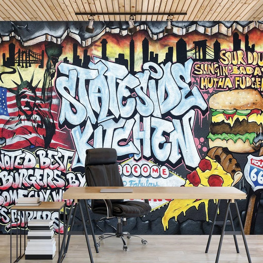 Fototapeta - Nejlepší Burger - Graffiti (152,5x104 cm)