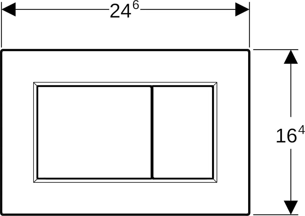 Geberit Sigma01 - Ovládací tlačítko SIGMA01, černá RAL9005, 115.660.DW.1