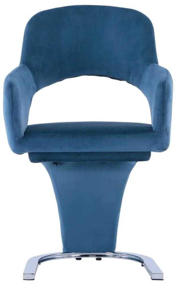 Petromila Jídelní židle 4 ks modré samet