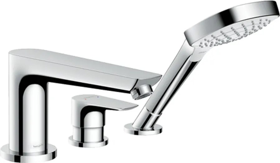 Hansgrohe Talis E, 3-otvorová páková baterie na okraj vany, chromová, 71731000