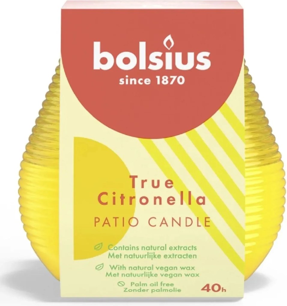 Bolsius Svíčka True Citronella pr. 9,1 x 9,4 cm