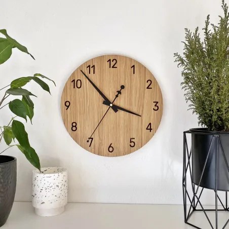 Nástěnné hodiny z dubového dřeva – moderní minimalistický design I SENTOP MAS002-A-akcia20