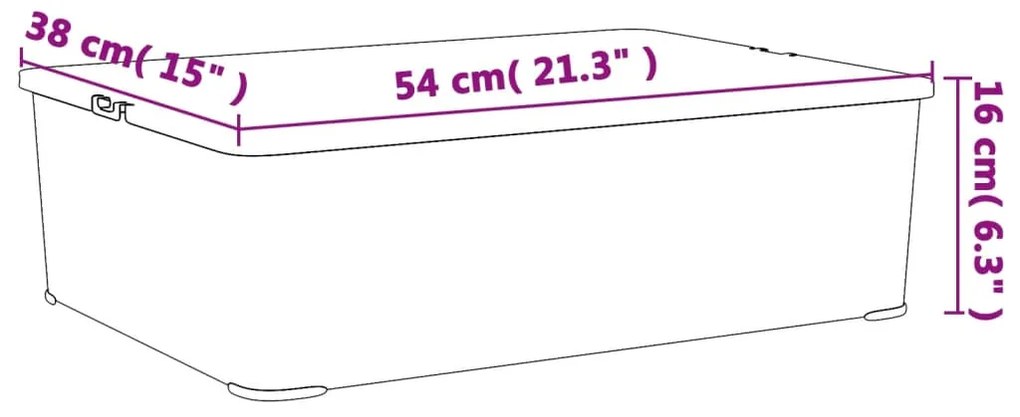 Plastové úložné boxy 3 ks 25 l stohovatelné - Default Title