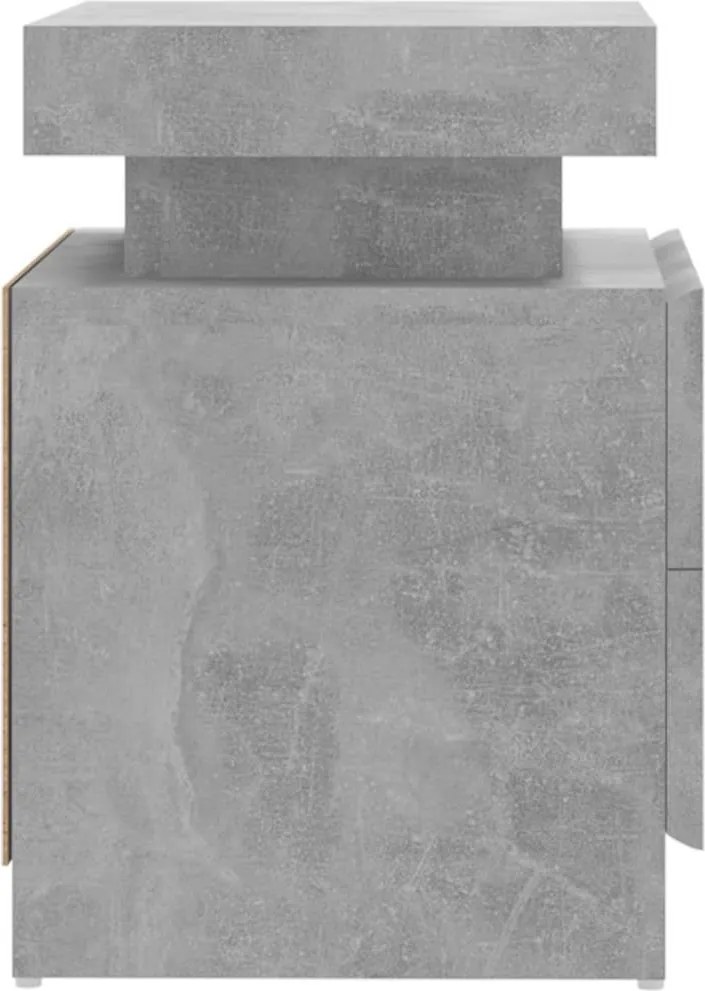 Noční stolek betonově šedý 45 x 35 x 52 cm kompozitní dřevo 326853