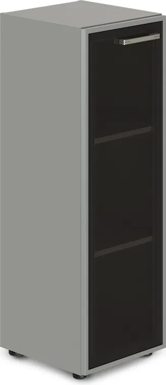 Střední úzká skříň TopOffice, levá, 39,9 x 40,4 x 119,5 cm, šedá