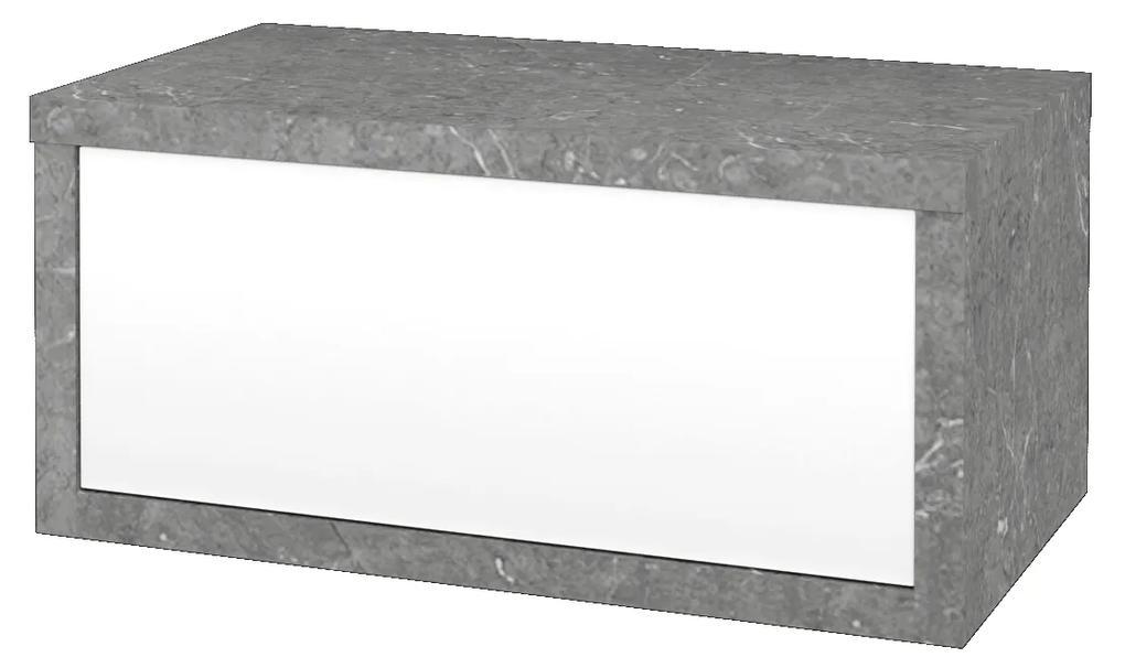 Dřevojas Koupelnová skříň STORM SZZ 80 Varianta: D20 Galaxy / L01 Bílá vysoký lesk