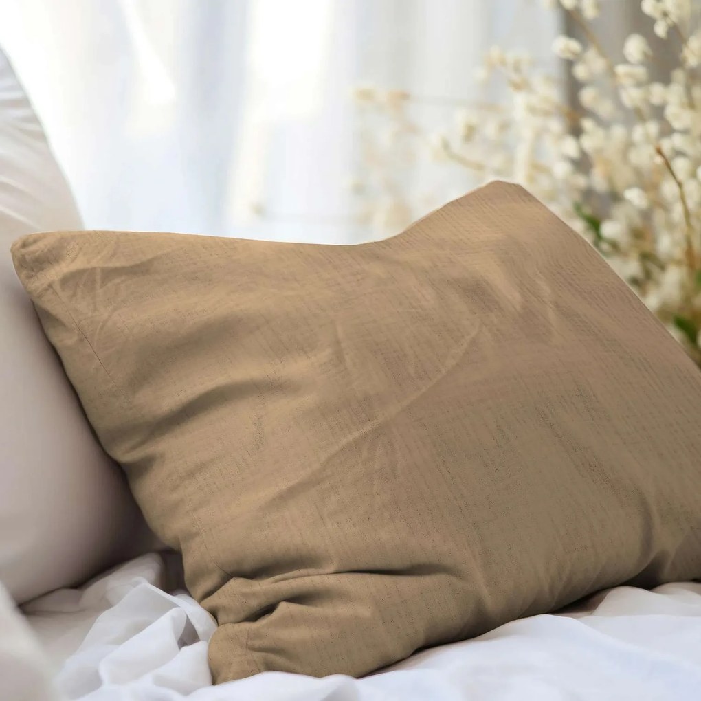 Mušelínové povlečení Light brown Velikost: 140 x 200 + 70 x 90