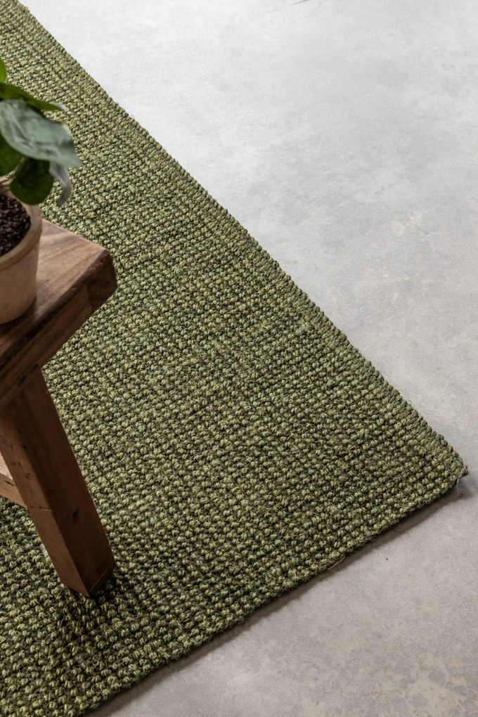 Kusový koberec Bouclé Jute 105977 Jungle Green, 60x90, zelená, chodba / predsieň, Hanse Home