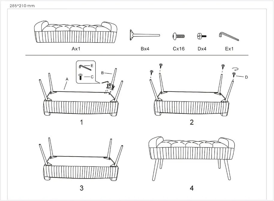 Vínově červená lavice Mauro Ferretti Lady