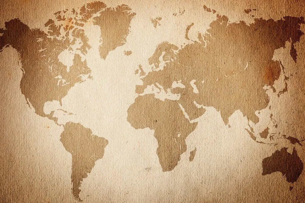 Obraz na korku vintage mapa světa