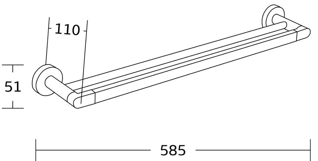 Mexen příslušenství, TIBER lázeňský držák, černá, 7050525-70
