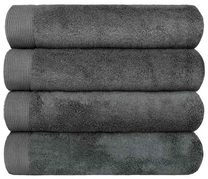 SCANquilt modalový ručník MODAL SOFT tmavě šedá osuška 100 x 150 cm