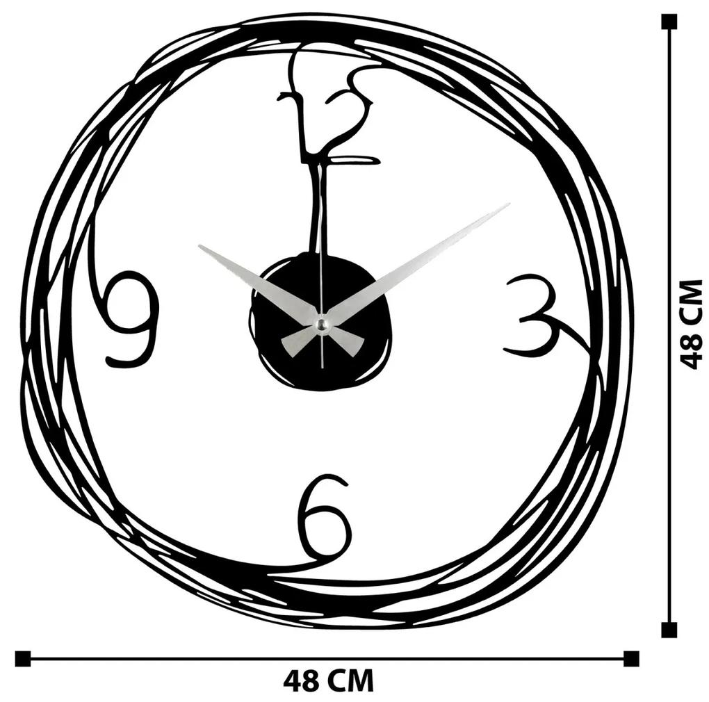 Nástěnné hodiny Gergo 48 cm černé
