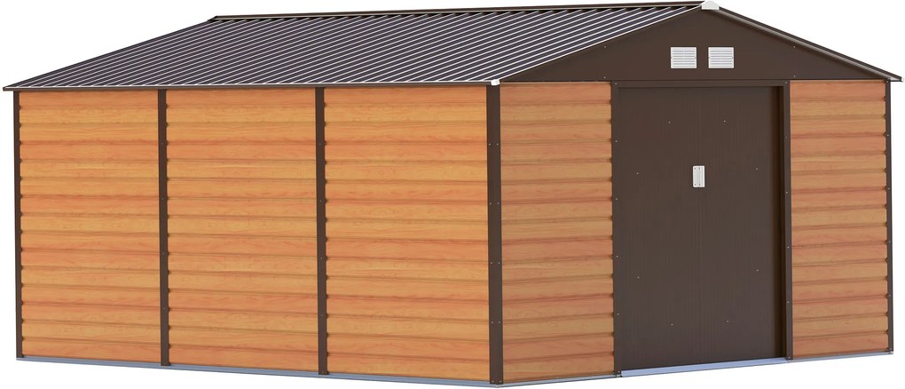 G21 Zahradní domek GAH 1300 - 340 x 382 cm, hnědý