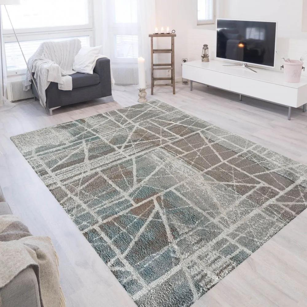 Skandinávský koberec s geometrickými vzory Šířka: 200 cm | Délka: 290 cm