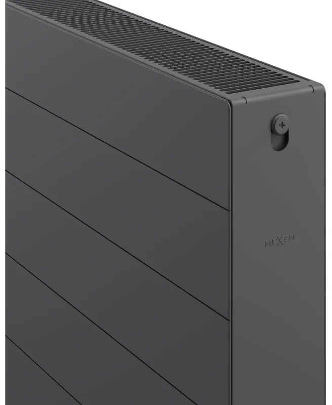 Mexen, panelový radiátor Mexen Line CL22 600 x 1600 mm, boční připojení, 2532 W, antracit - W422L-060-160-66