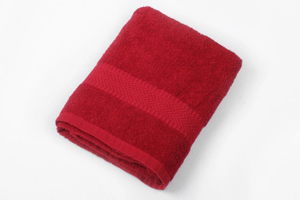 Froté ručník BOBBY - červený 50 x 100 cm, český výrobce Tibex