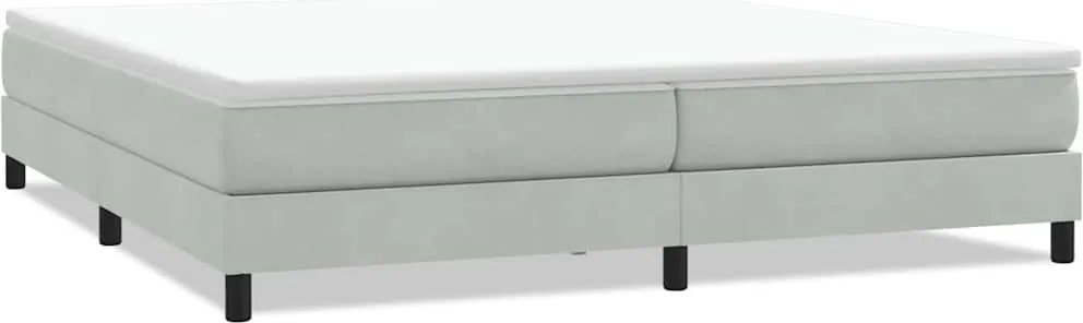 Postel Box Spring bez matrace světle šedá 200x210 cm Velvet 3315843