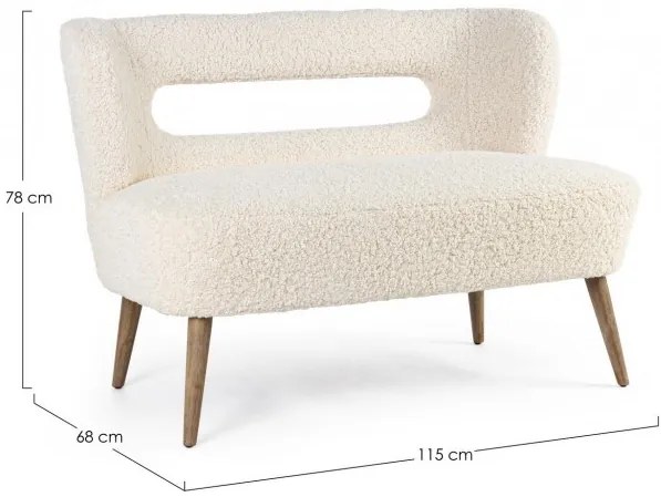 BIZZOTTO Bílá pohovka CORTINA 115 cm 0748148