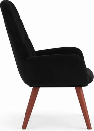 relaxační křeslo, odpočinkové, dřevo/kov/textil, 96x69x78 cm, nohy tmavé/černá, Dekorino KR20260051