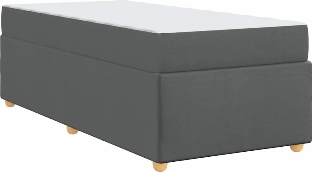 Rám postele s matrací Tmavě šedá 90 x 200 cm textil 3399329