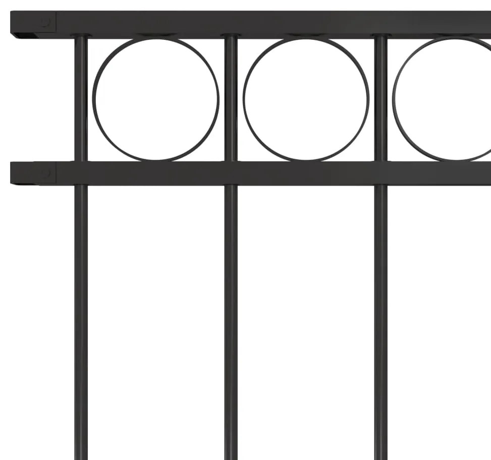 vidaXL Marketos Plotový panel ASSEN ocelový 1,7 x 1,2 m černý