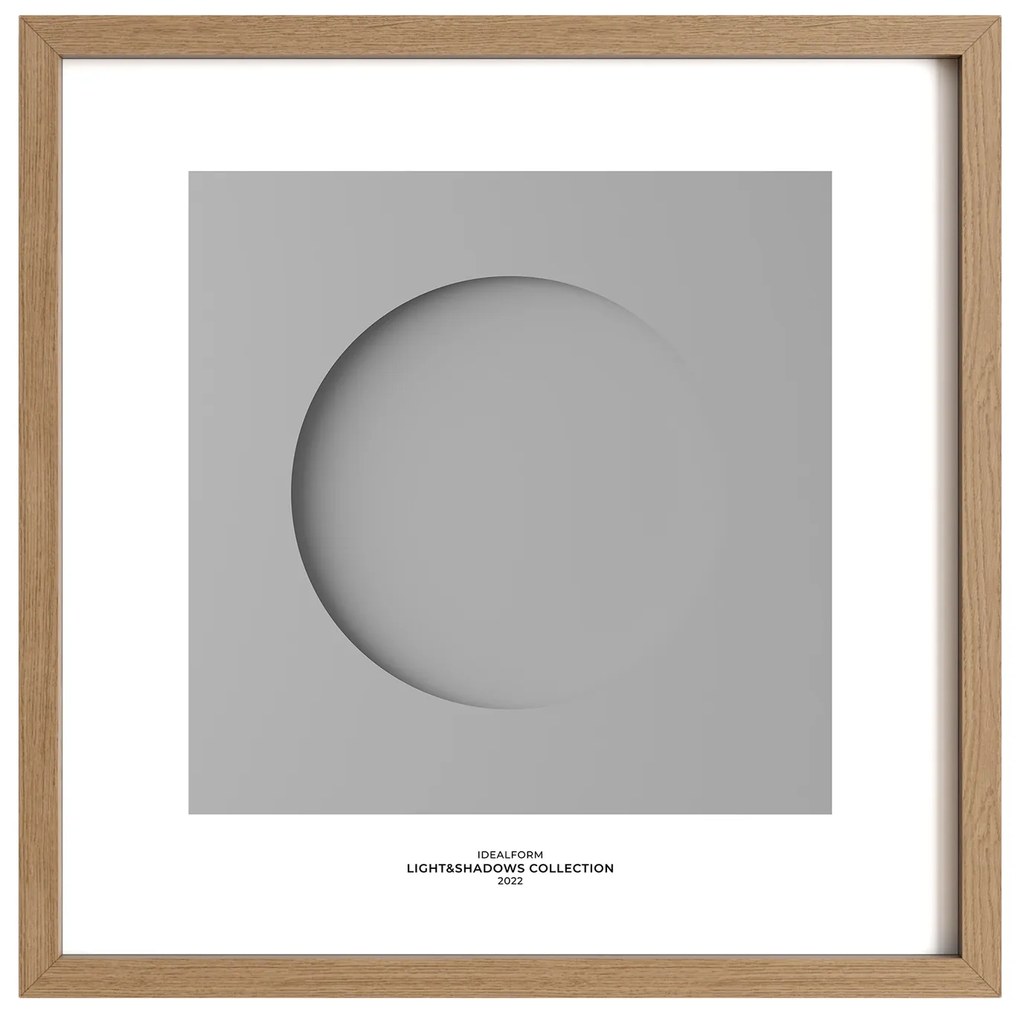 Idealform Poster no. 1 Minimalist circle Barva: Silver grey, S textem: Bez textu