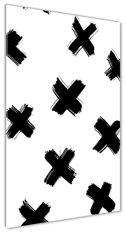 Wallmuralia Foto obraz akrylový Černo-bílá fleky 60x120 cm