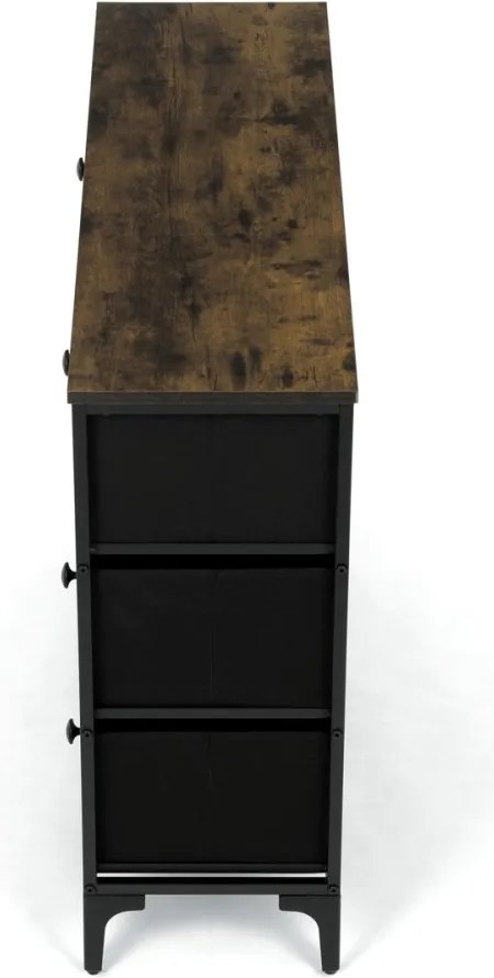 Komoda AUK-W2104 BK, mdf, vícebarevná (103 x 30) cm