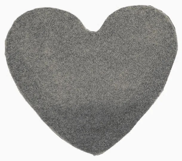 Vopi koberce Kusový koberec Color Shaggy šedý srdce - 120x120 cm