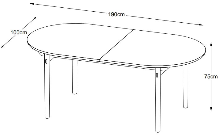 Designový jídelní stůl Wally 190 - 235 cm přírodní dub