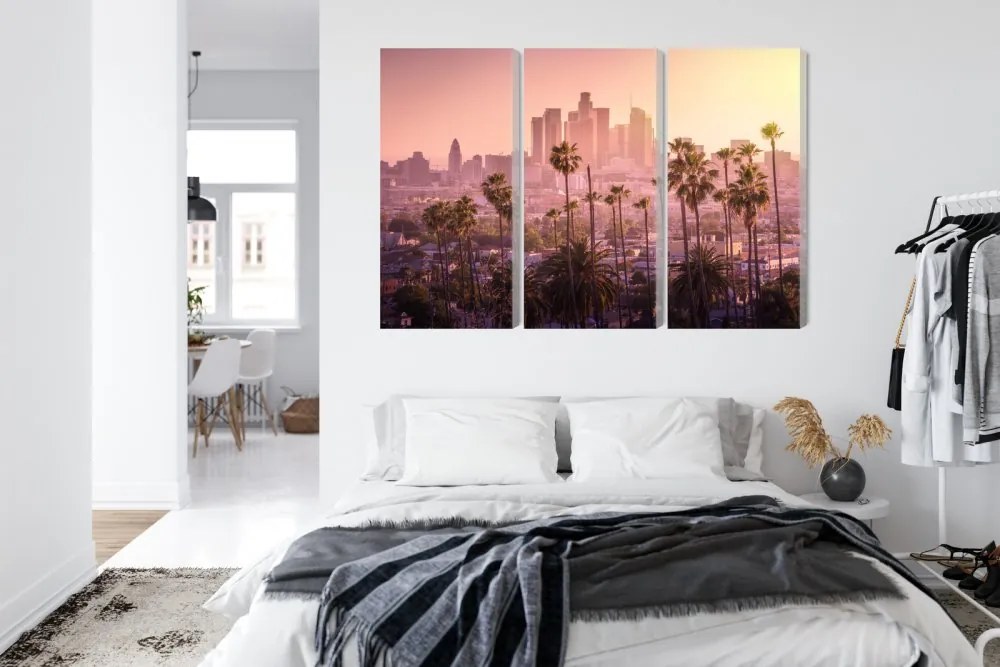 Vícedílný obraz Centrum Los Angeles Při Západu Slunce Nedostatek Nedostatek Plátno Canvas 150x100