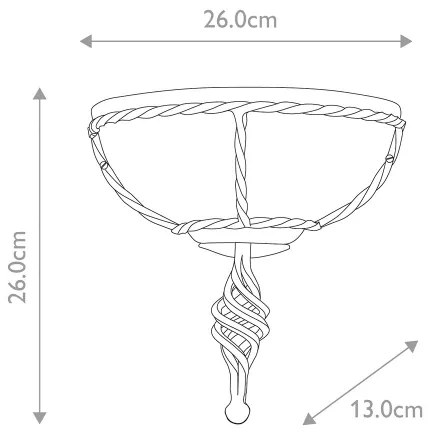 Elstead PB-WU-BLACK - Nástěnné svítidlo PEMBROKE 1xE27/60W/230V