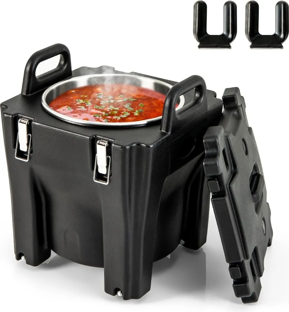 Costway 30 L Cool Box Izolovaný box s kolečky s brzdami Stohovatelný termobox