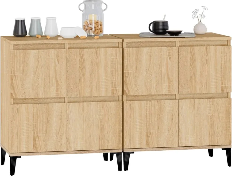 Příborníky 2 ks dub sonoma 60 x 35 x 70 cm kompozitní dřevo 3185762