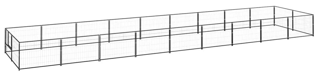Psí kotec černý 18 m² ocel