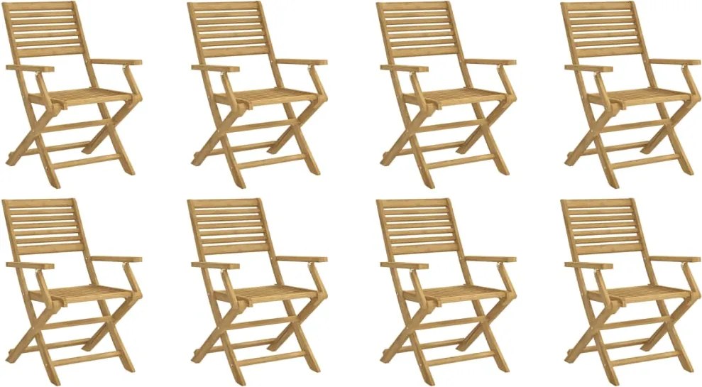 Skládací židle 8 ks 54,5x61,5x86,5 cm Masivní akácie 3214227