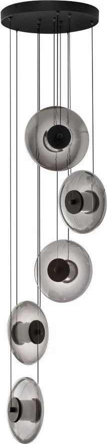 Matně černé skleněné LED stmívatelné závěsné svítidlo ø 40 cm Ballet – Nova Luce