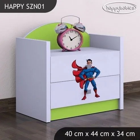Dětský noční stolek SUPERMAN - TYP 1