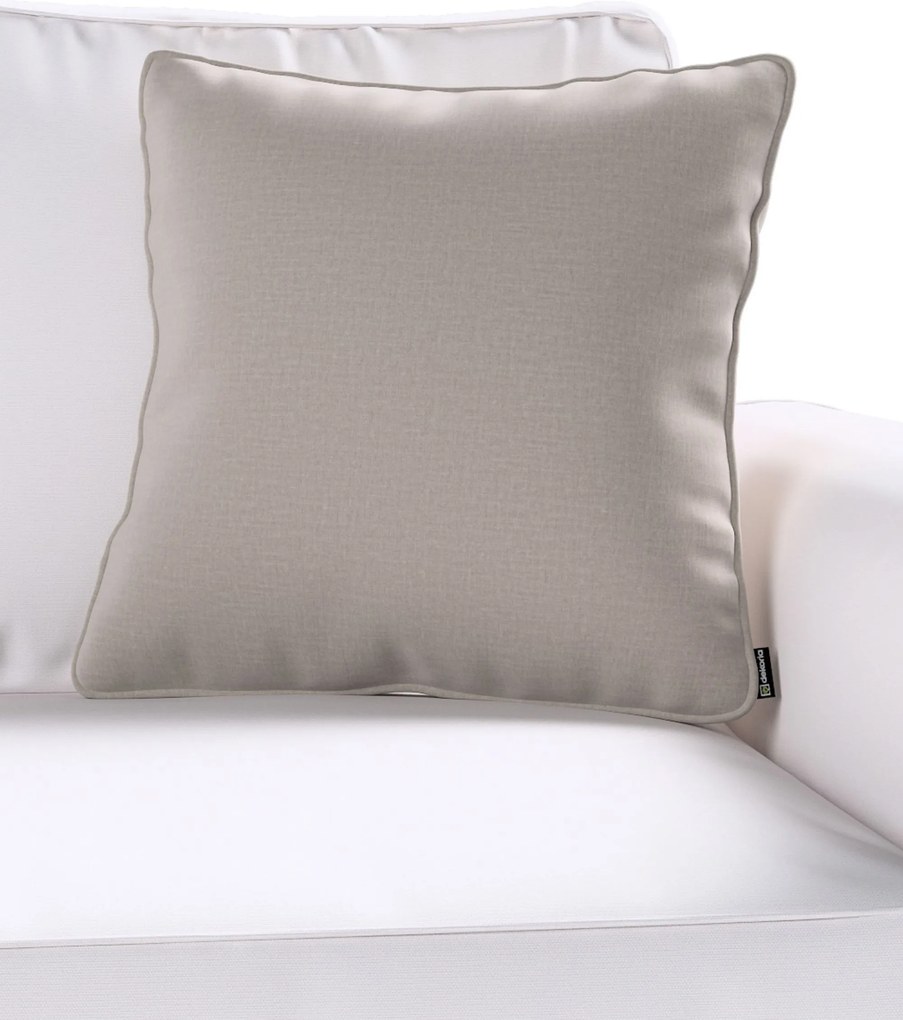 Gabi - potah na polštář šňůrka po obvodu barva béžová látka sametová