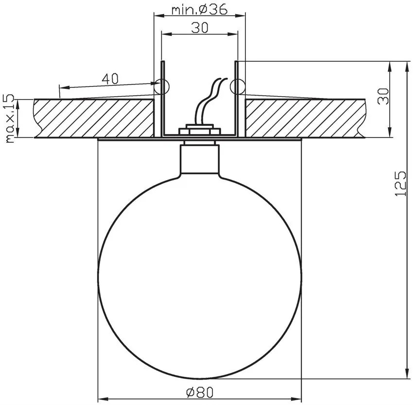 Bodové světlo SK-42 Candellux Bílá