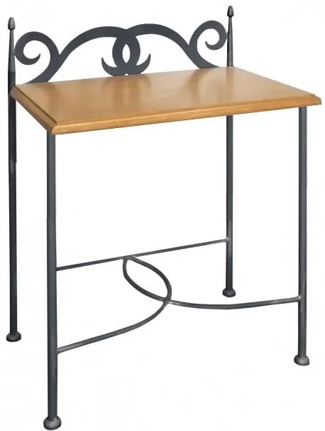 Iron Art CARTAGENA noční stolek Barva kovu: bez příplatku - vyberte dle popisu níže, Barva dřeva: bez příplatku - vyberte dle popisu níže
