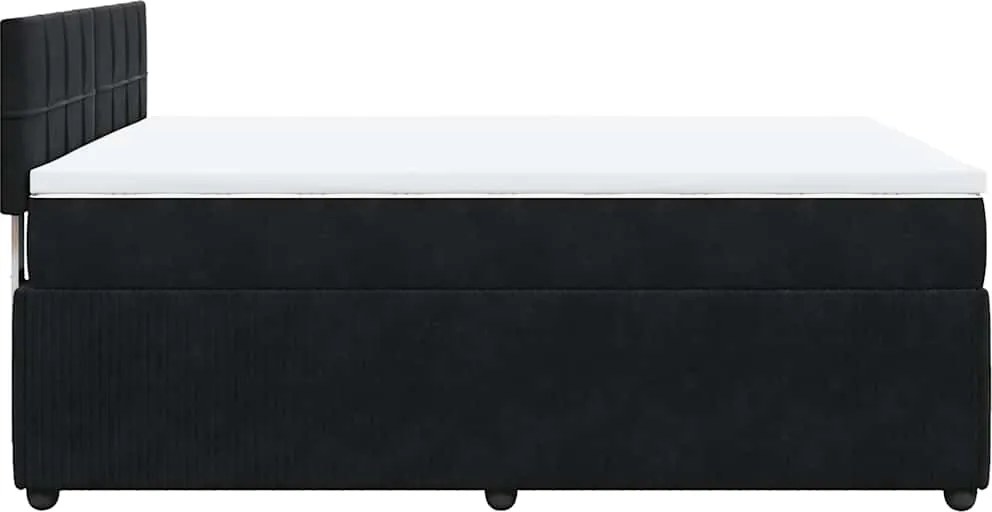 Box spring postel s matrací černá 140x200 cm samet 3290060
