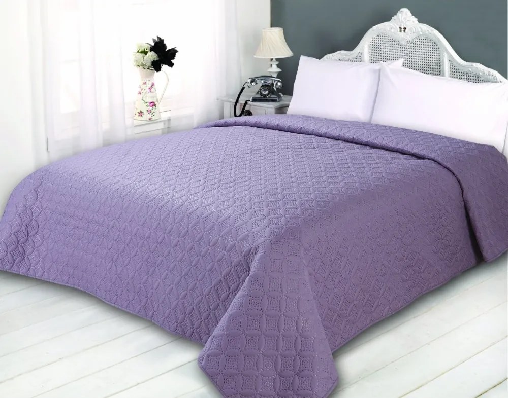 Přehoz na postel SONIC 220x240 cm purpurová ESSEX