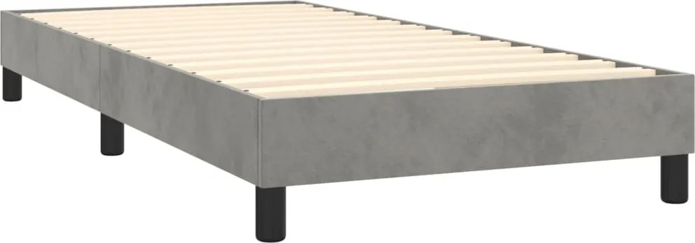 Box spring postel s matrací světle šedá 100x200 cm samet 3141467