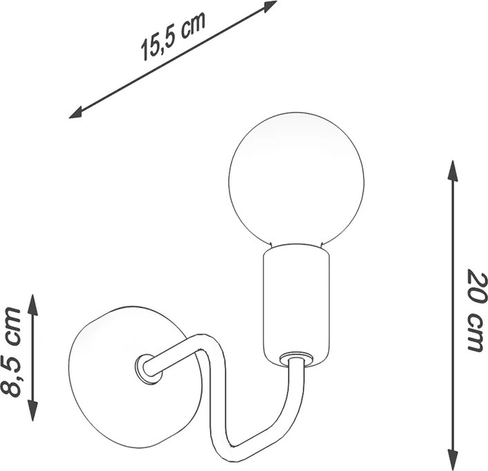 Sollux Lighting Nástěnné svítidlo VECTOR černé