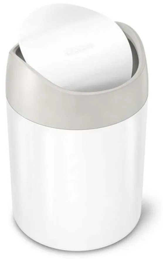 Simplehuman - Odpadový koš Mini na stůl 1,5 l, bílá CW2079